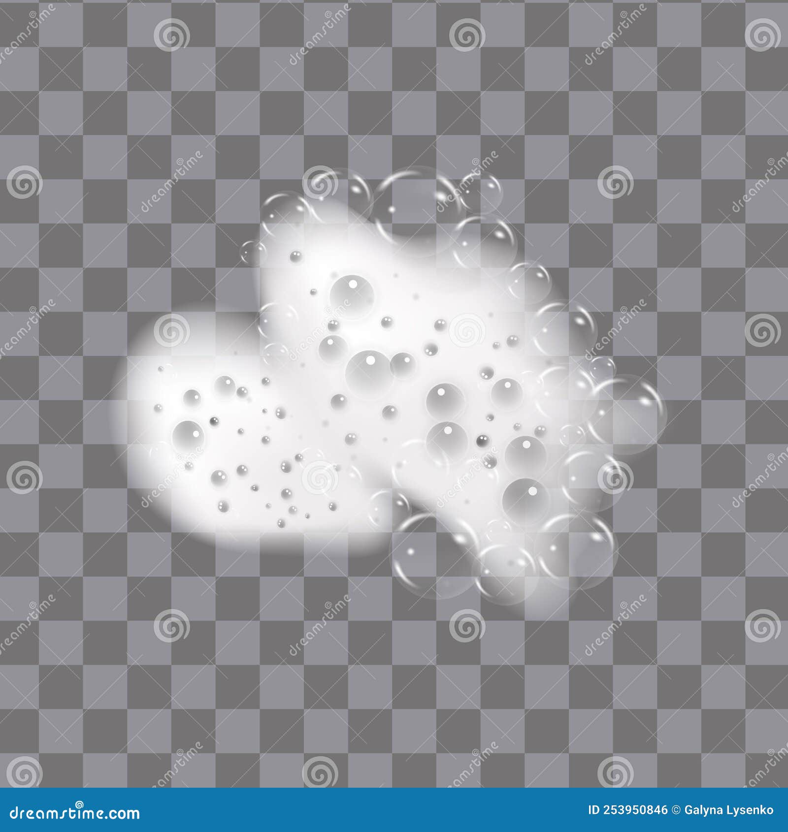 Bath Foam Isolated On Transparent Background. Shampoo Bubbles Texture ...