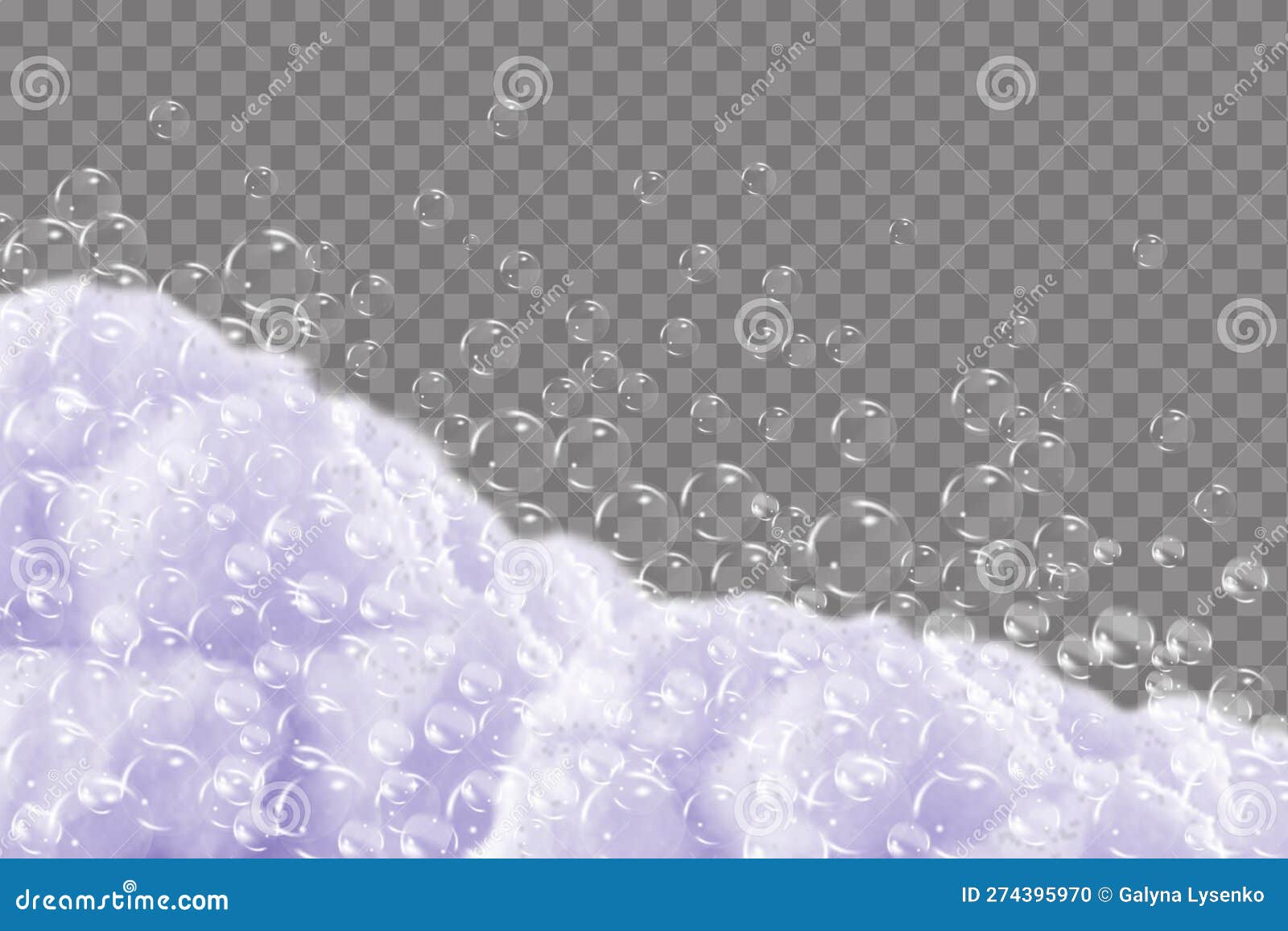 Bath Foam Isolated on Transparent Background. Shampoo Bubbles Texture ...