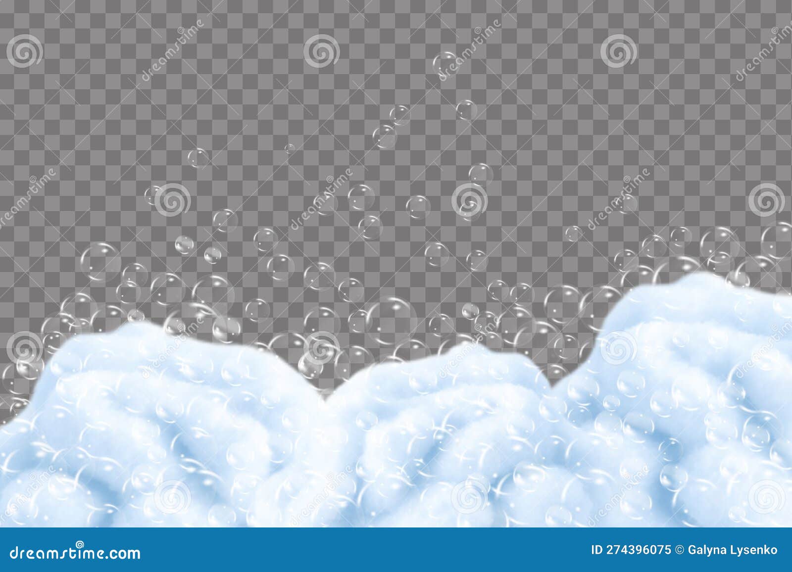 Bath Foam Isolated on Transparent Background. Shampoo Bubbles Texture ...