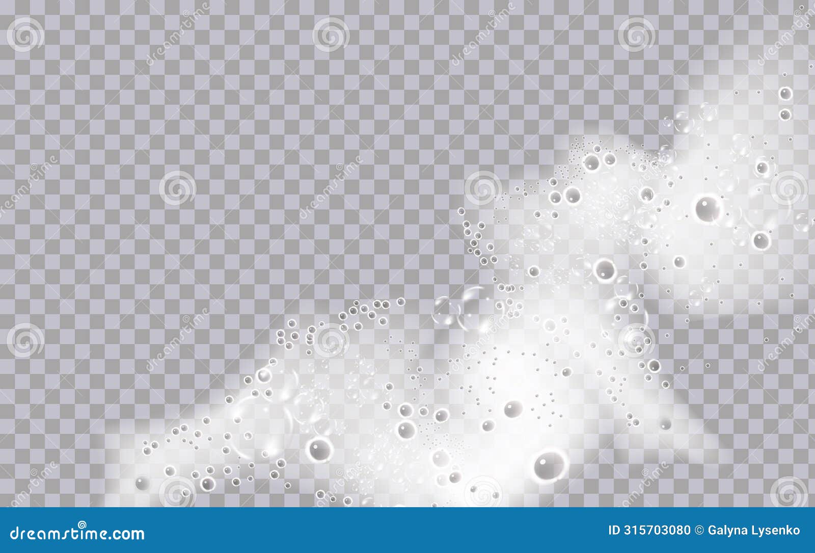 Bath Foam Isolated On Transparent Background. Shampoo Bubbles Texture ...