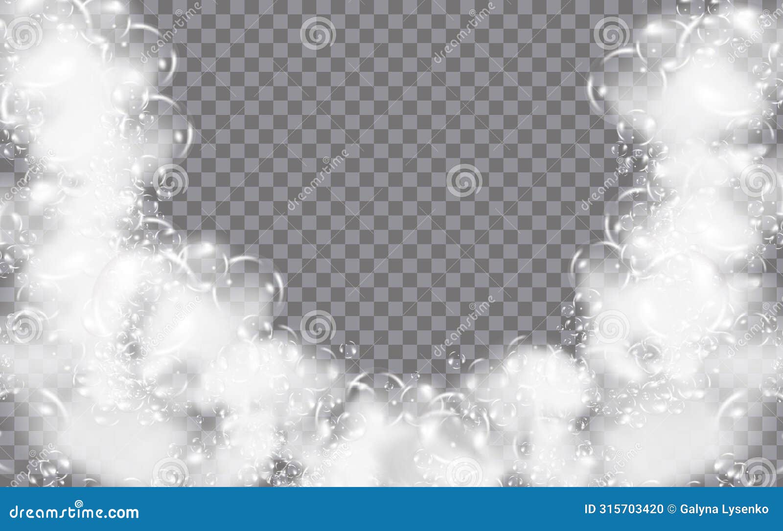 Bath Foam Isolated On Transparent Background. Shampoo Bubbles Texture ...