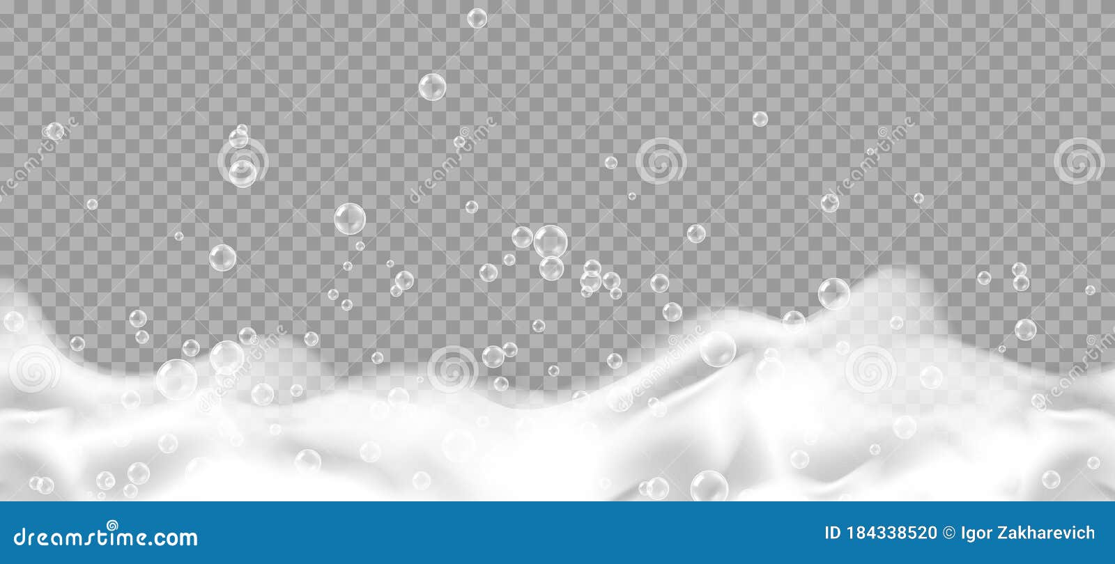 Bath Foam Soap with Bubbles Isolated on Transparent Background. Stock ...