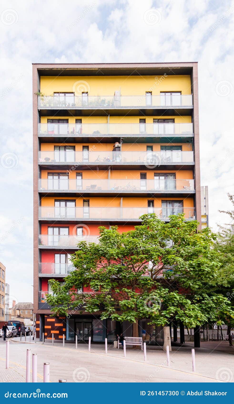 Bath House Apartment Building Across Town Hall Square, Barking ...
