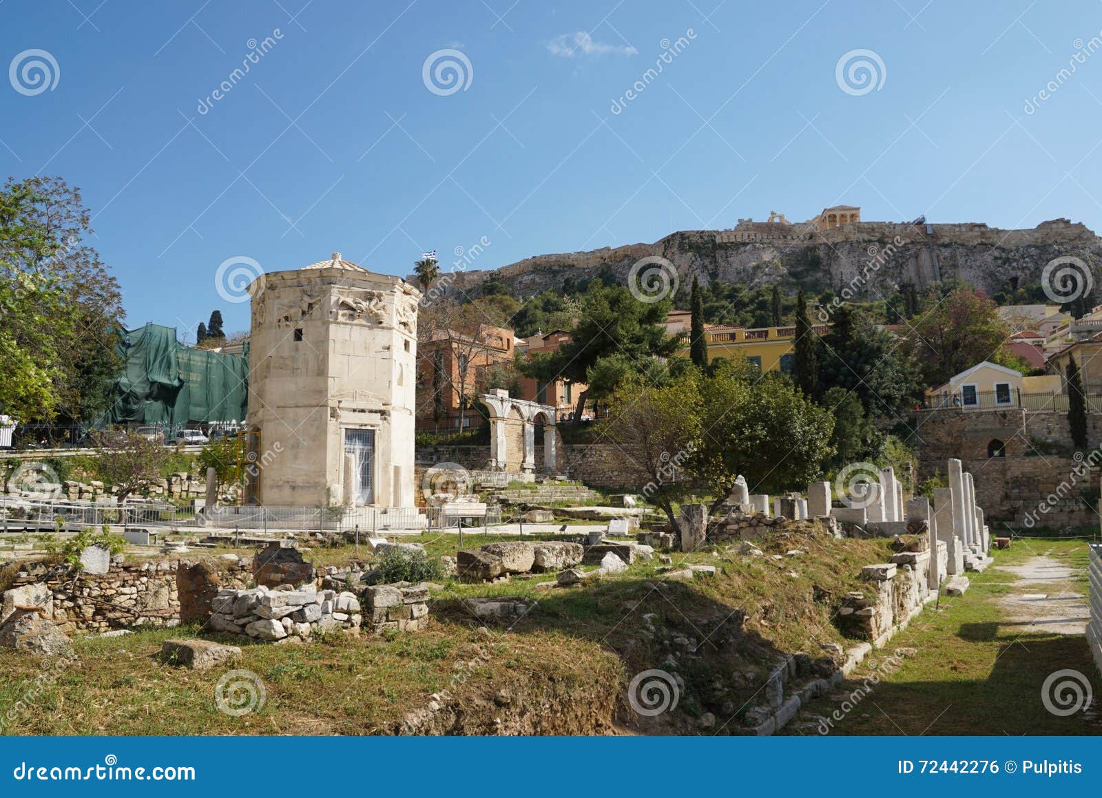 Bath House of the Wind in Athens,Greece. Stock Photo - Image of columns ...
