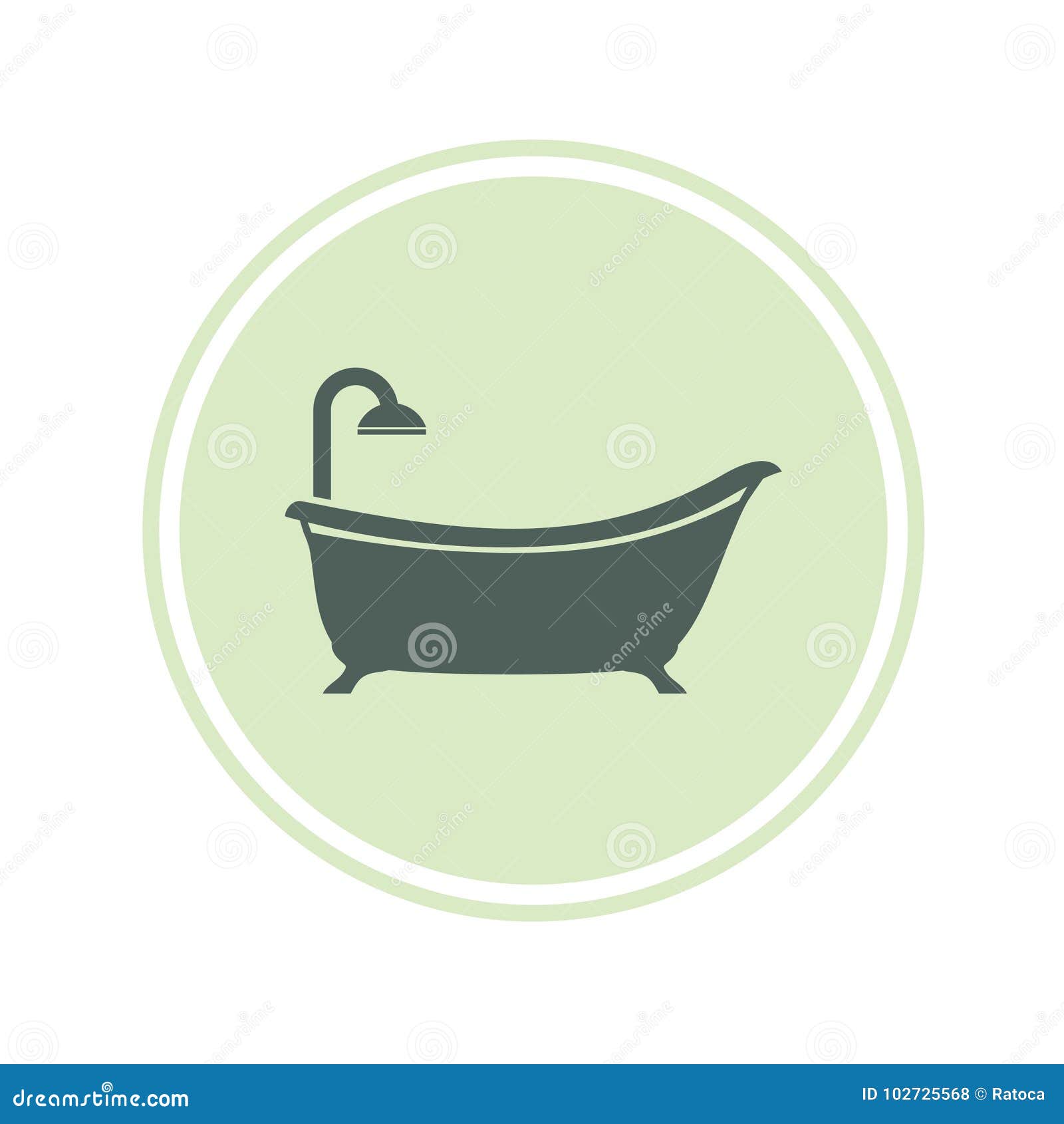 Bath Tub Icon Set. Shower Illsutration Symbol. Sign Bubble Bath Vector ...