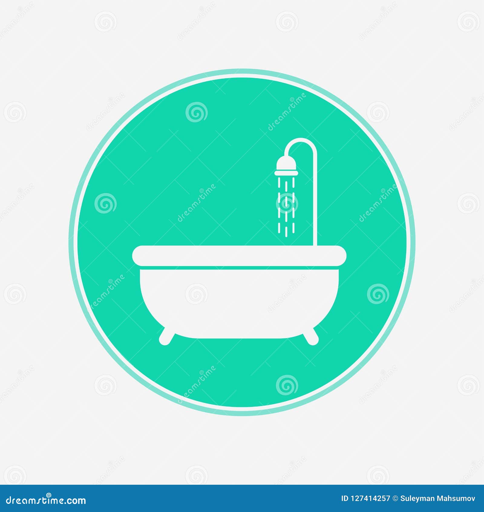 Bath Vector Icon Sign Symbol Stock Vector - Illustration of plumbing ...