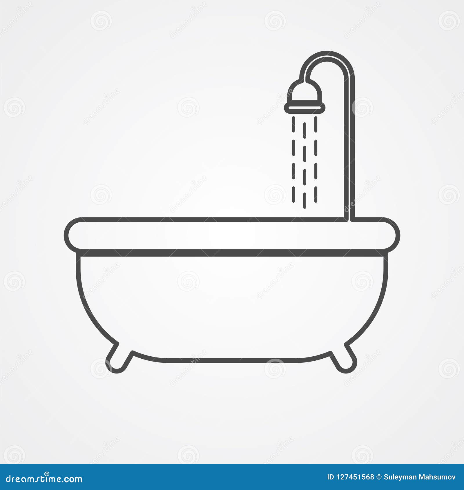 Bath Vector Icon Sign Symbol Stock Illustration - Illustration of ...
