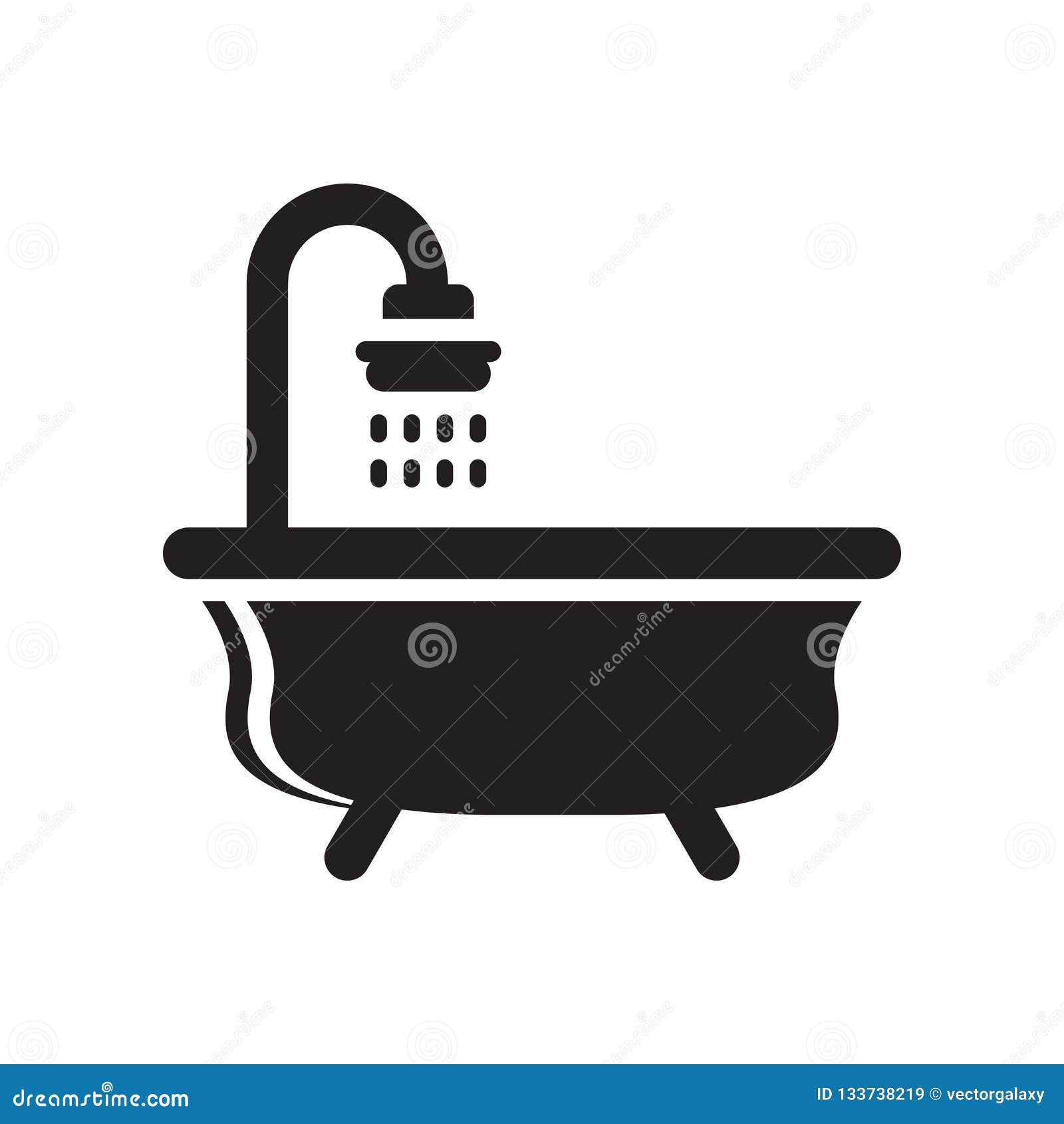 Bath Icon Vector Sign And Symbol Isolated On White Background B Stock
