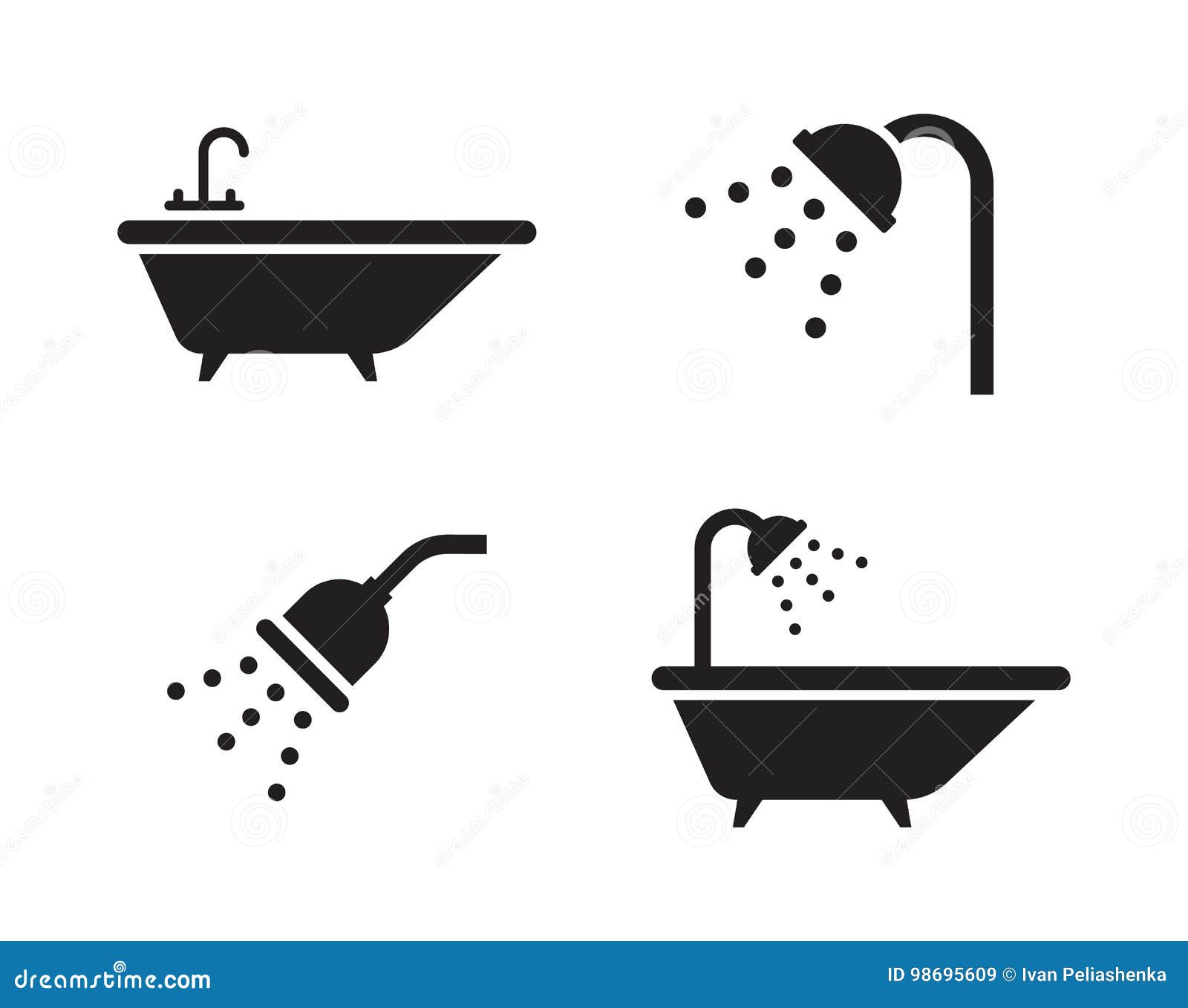 Bath Icons stock illustration. Illustration of drop, taking - 98695609