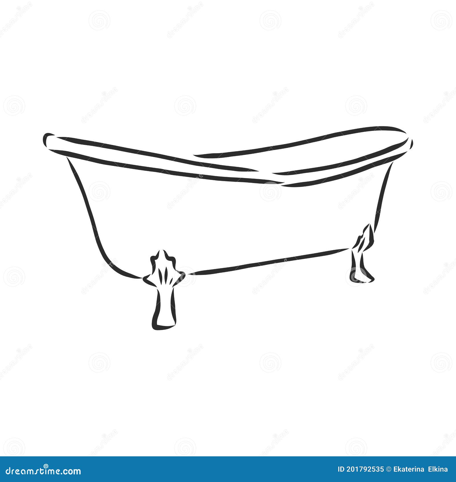 Bath Interior, Hand Draw, Bath, Vector Sketch Illustration Stock ...