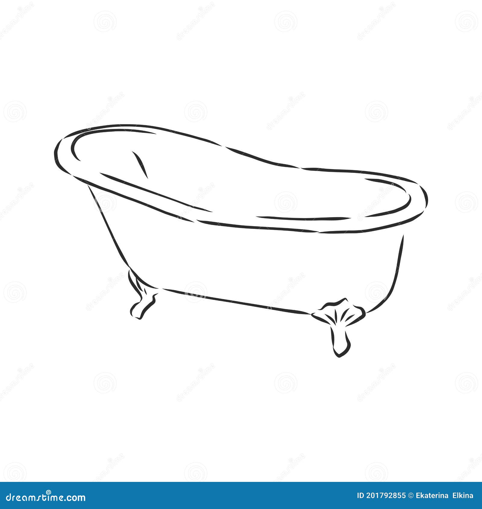 Bath Interior, Hand Draw, Bath, Vector Sketch Illustration Stock ...