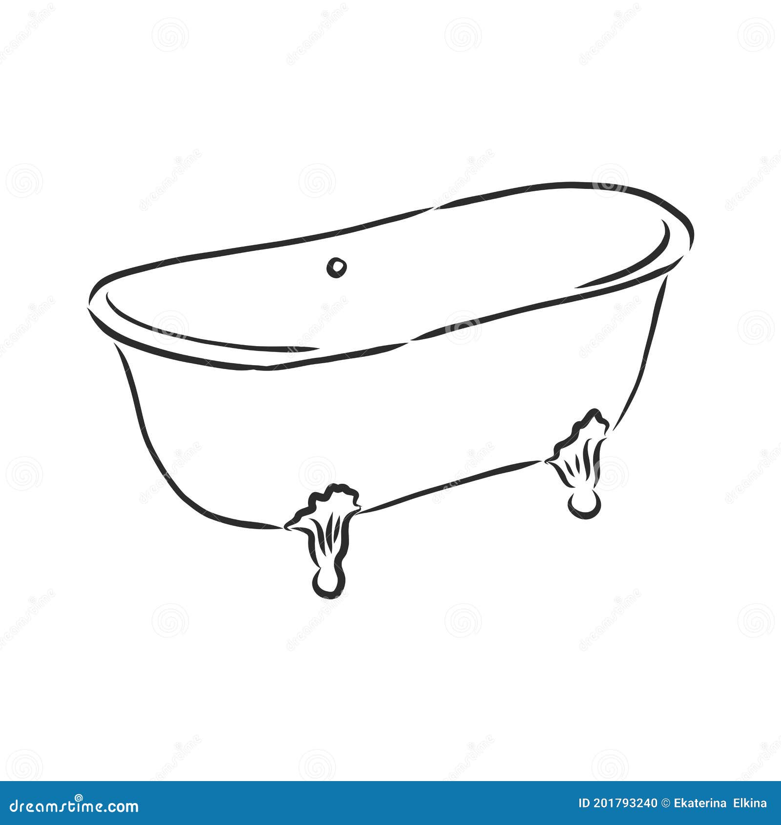Bath Interior, Hand Draw, Bath, Vector Sketch Illustration Stock ...