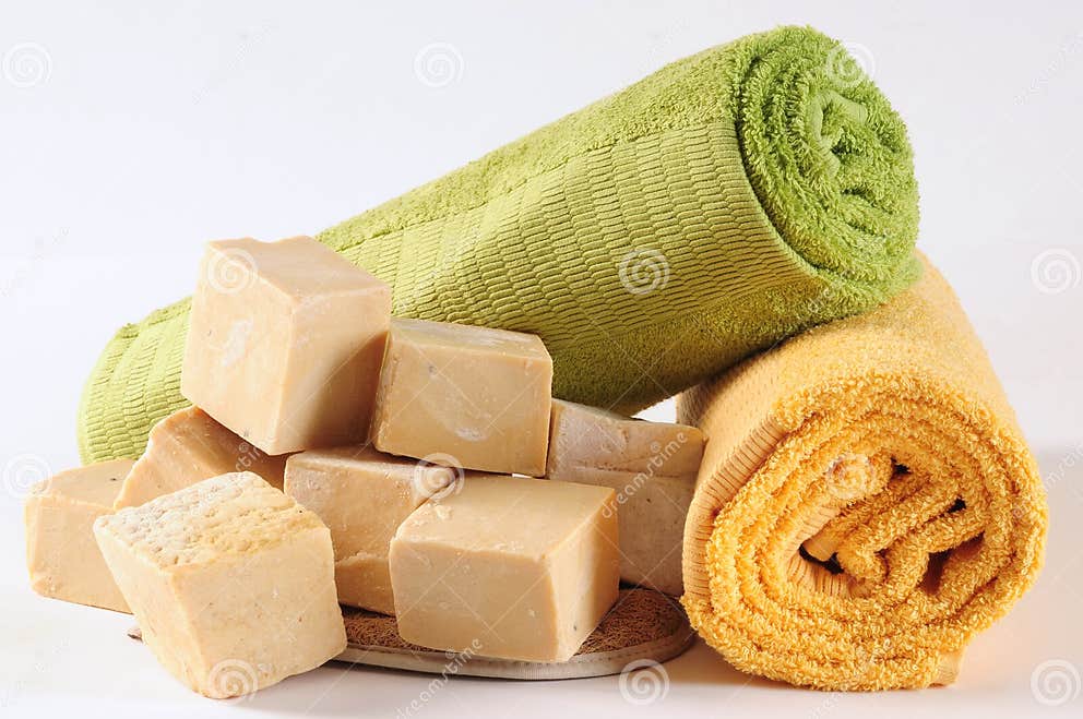 Bath objects stock photo. Image of soap, towel, health - 12043954