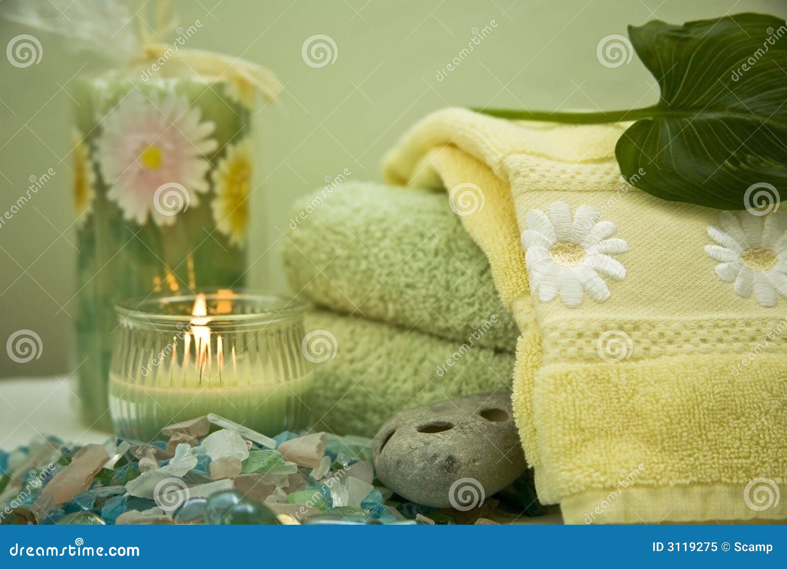 Bath Objects - Spa Retreat stock image. Image of leaf - 3119275