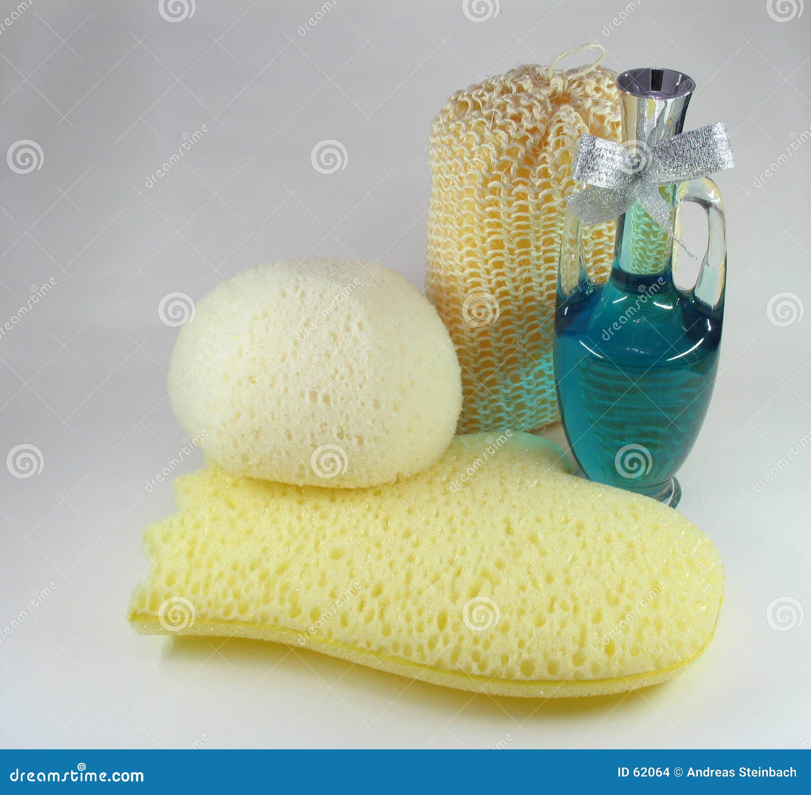 Bath oil and sponges stock photo. Image of white, bathroom - 62064