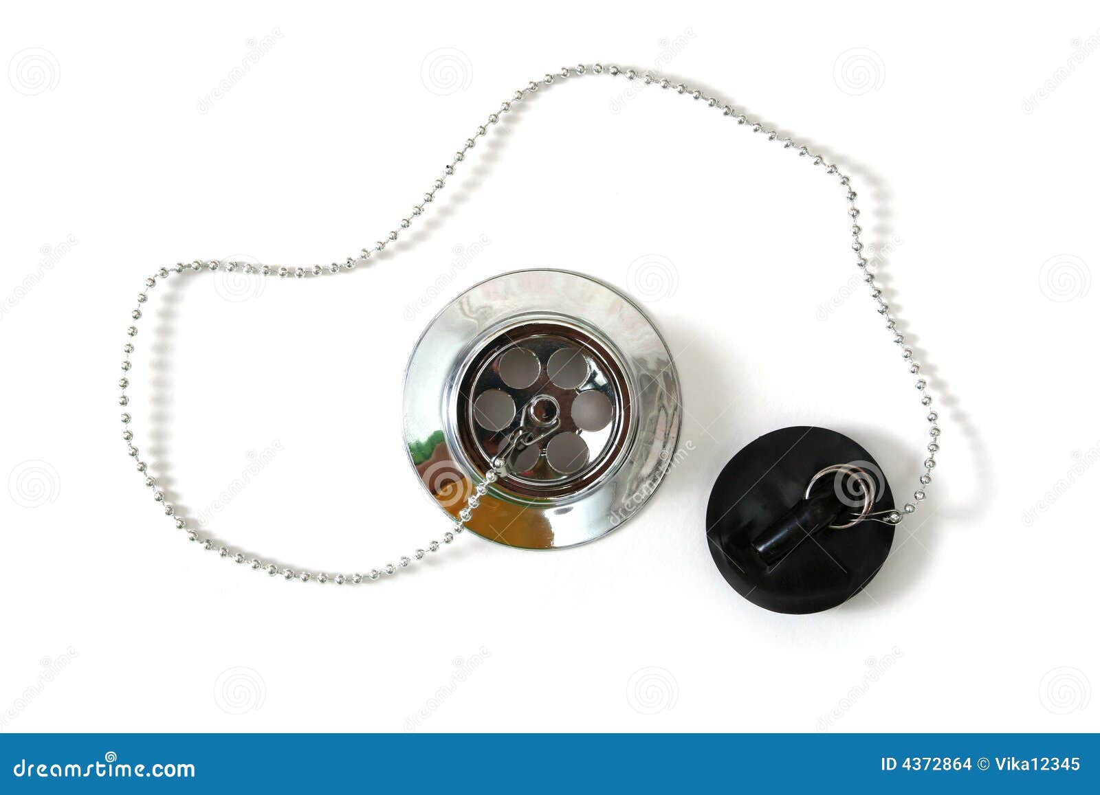 Bath plug stock photo. Image of metal, stainless, plug - 4372864