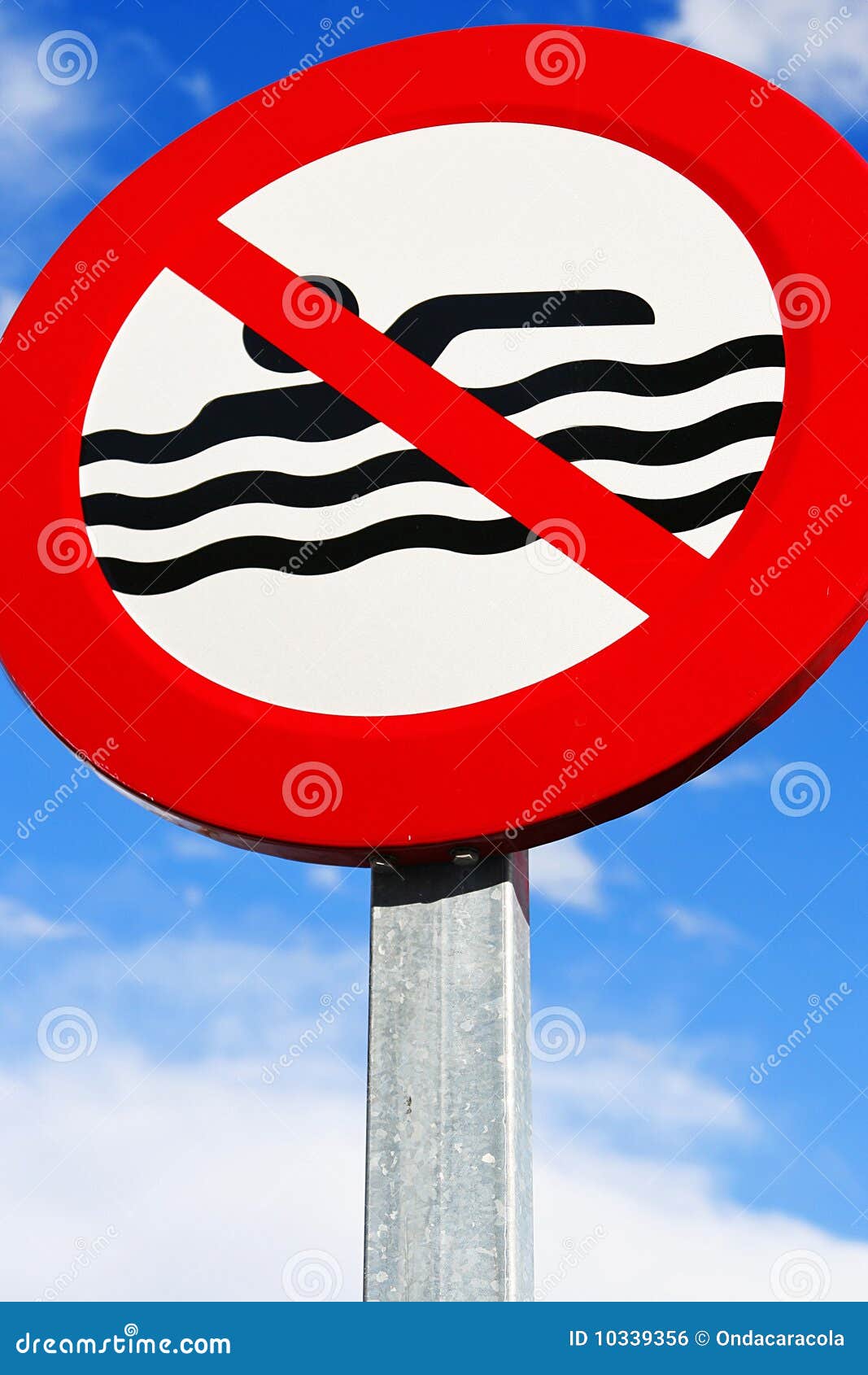 Bath prohibited signal stock photo. Image of outdoors - 10339356