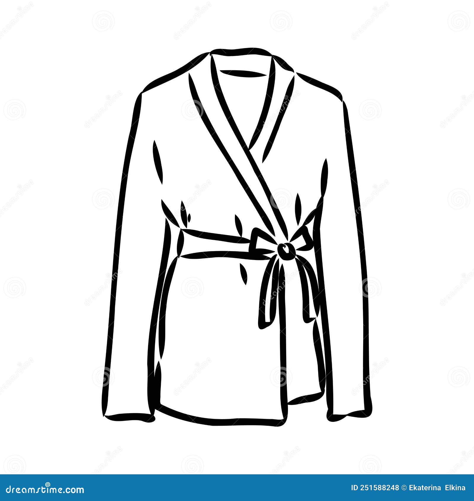 Bath Robe, Robe for the Shower, Bathrobe, Doodle Style, Sketch ...