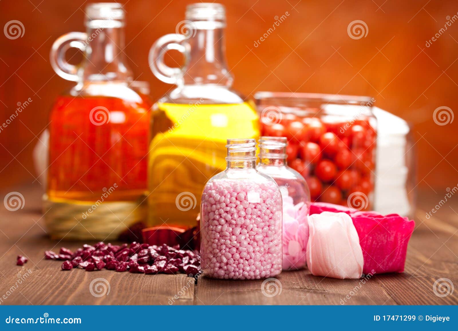 Bath salt and oils stock image. Image of lifestyle, care - 17471299