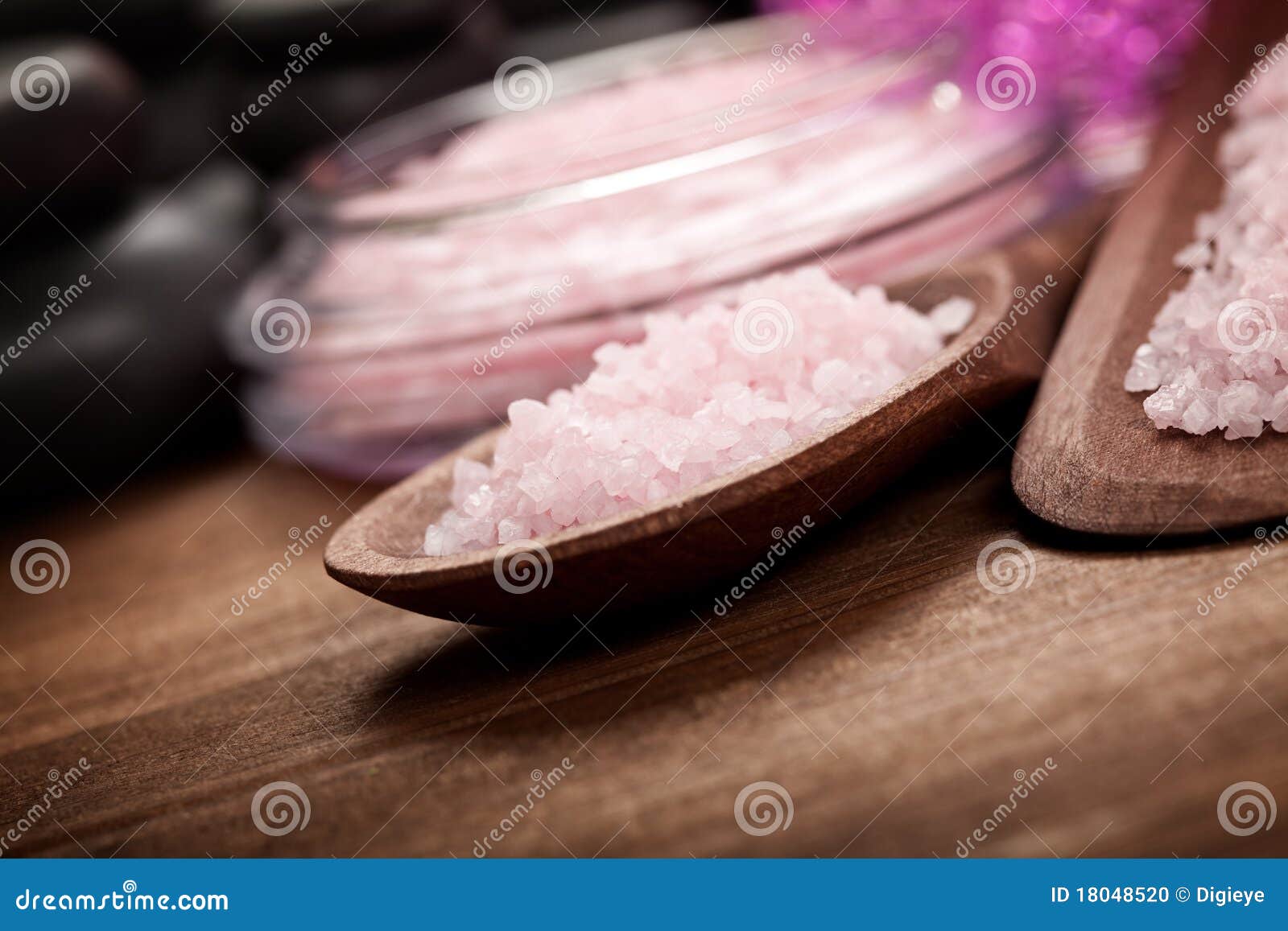 Bath salt - Pink Spa stock photo. Image of aromatherapy - 18048520