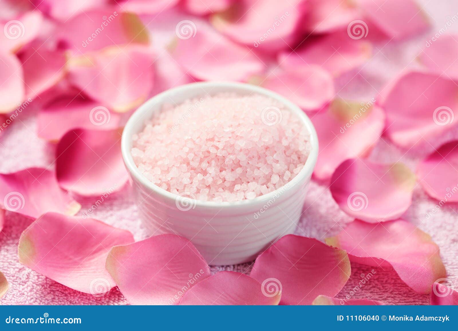 Bath salt with rose stock photo. Image of flower, wellness - 11106040