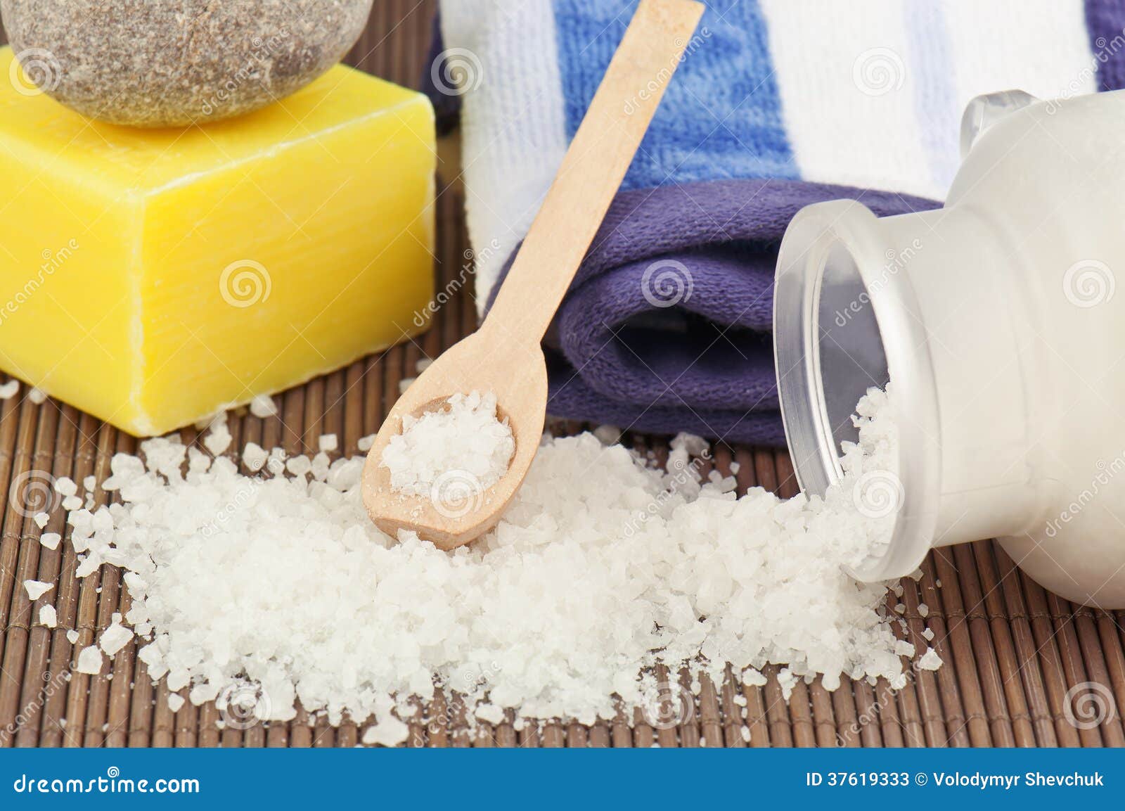 Bath salt and soap stock image. Image of bathroom, product - 37619333