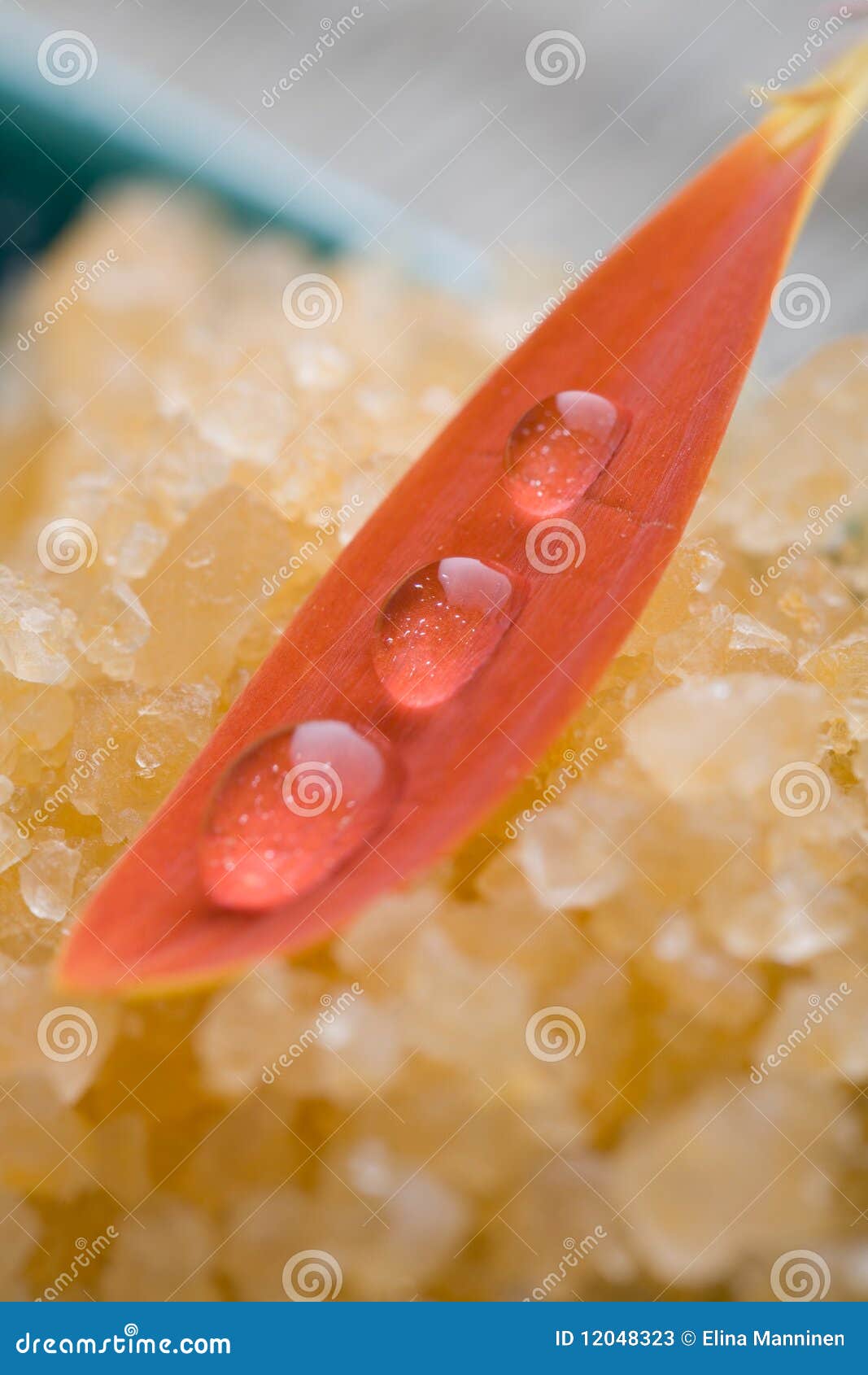 Bath Salt and Water Droplets Stock Image - Image of harmonious, flower ...
