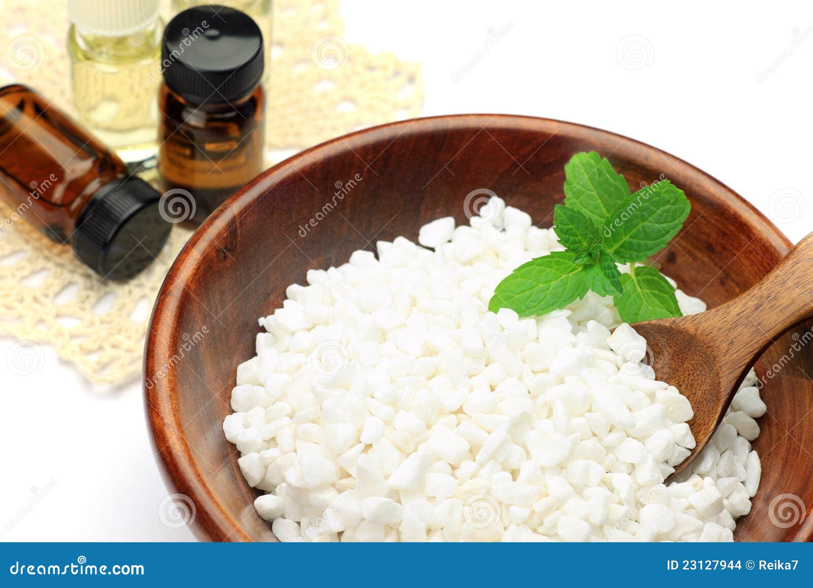 Bath salts and aroma oil stock photo. Image of white - 23127944