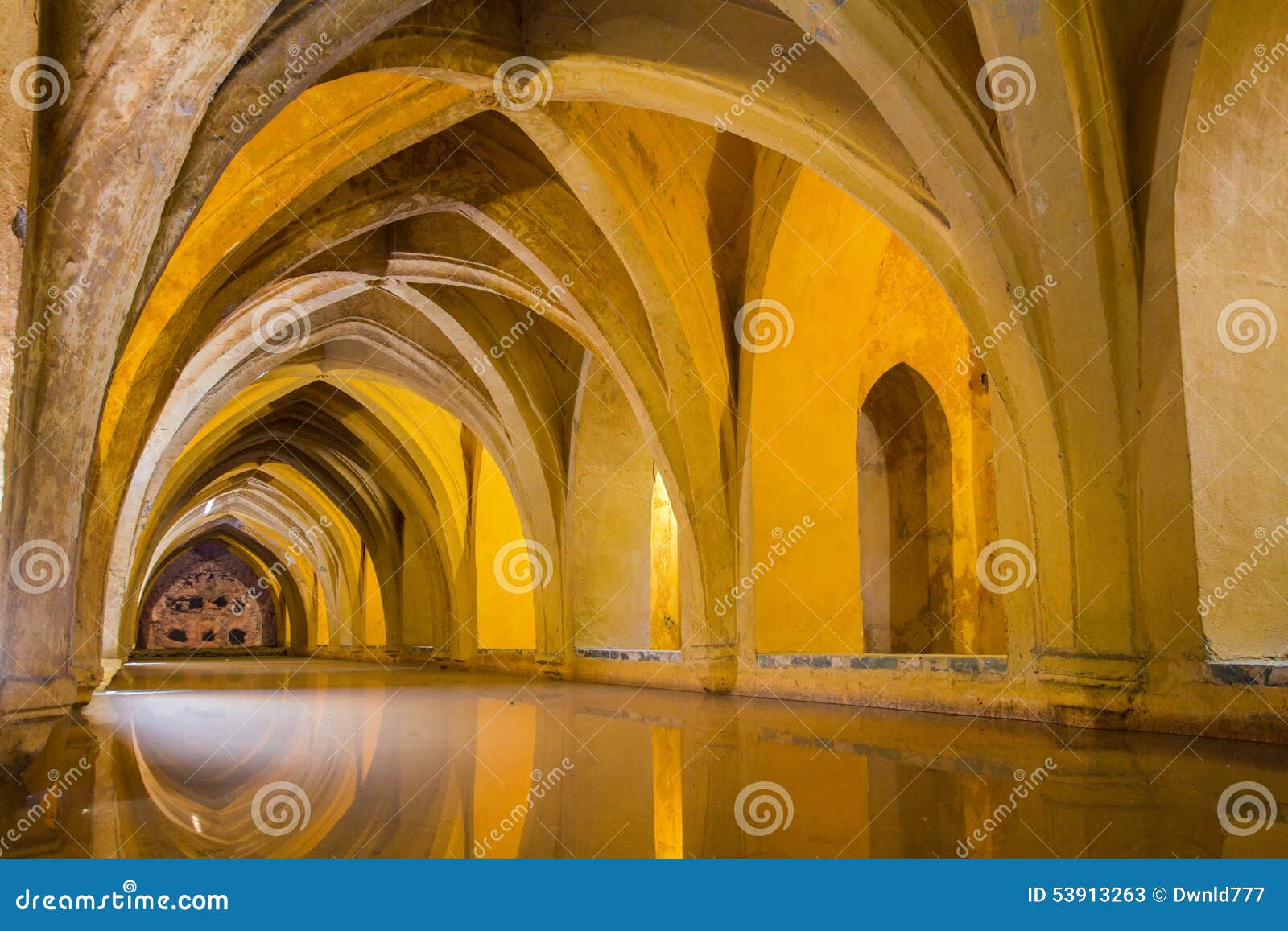 Bath in seville alcazar stock image. Image of design - 53913263