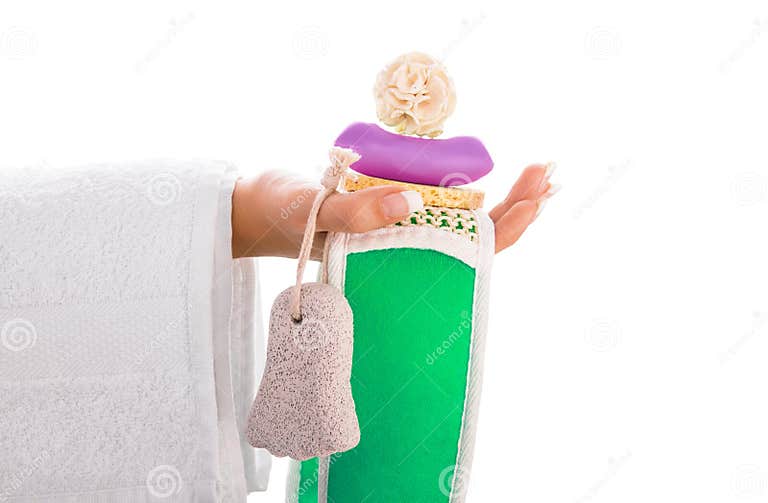 Bath showering stock image. Image of accessories, background - 28437487