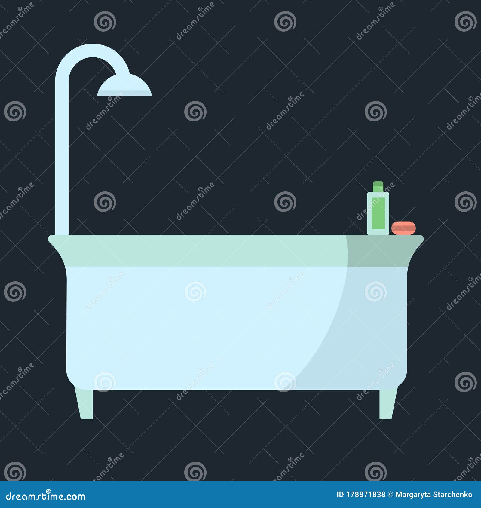 Bath simple icon stock vector. Illustration of bathroom - 178871838