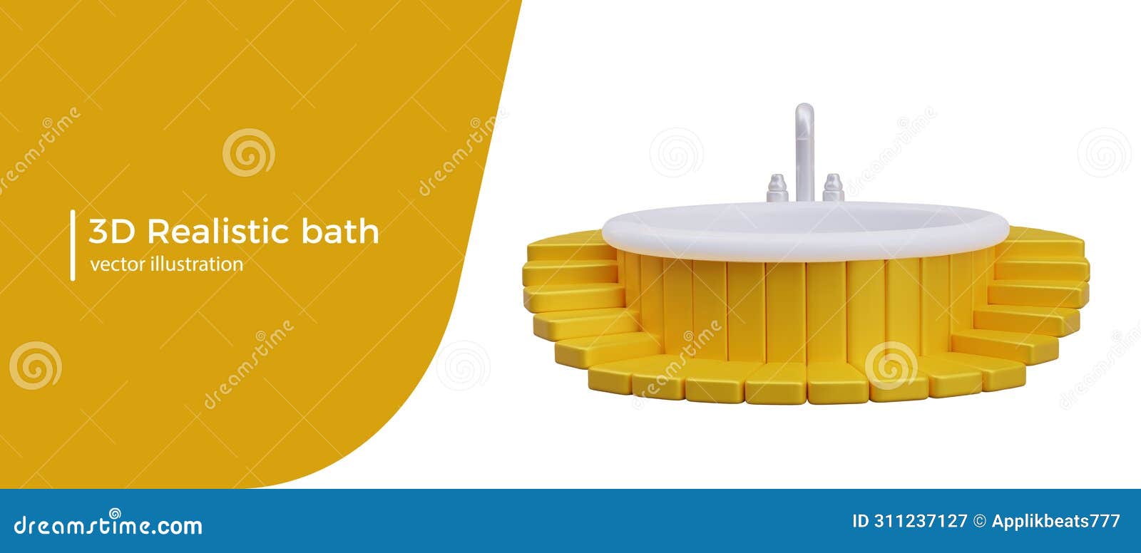 Bath Spa with Massage and Temperature Effect. Advertising Concept for ...