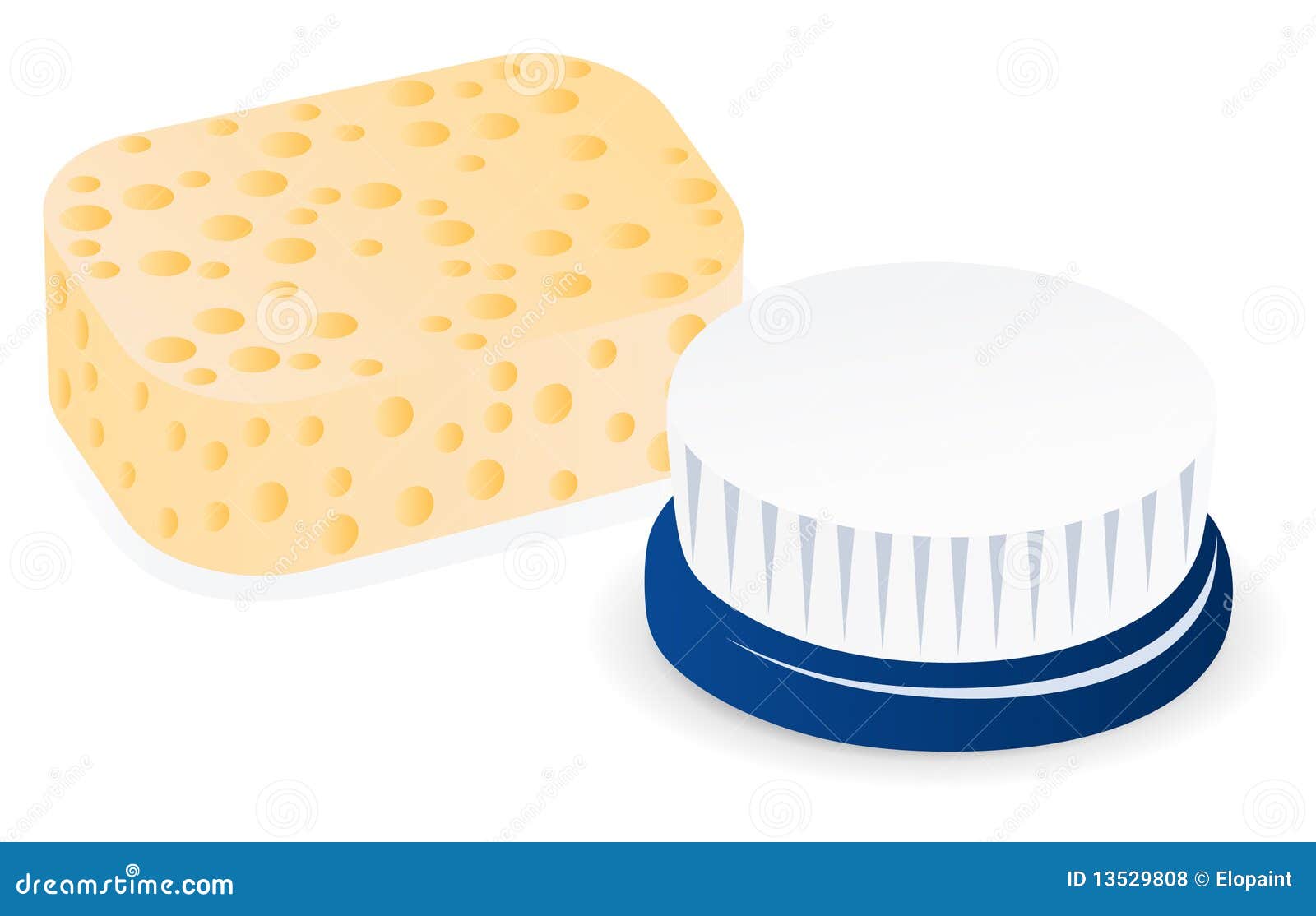 Bath sponge stock vector. Illustration of blue, clean - 13529808