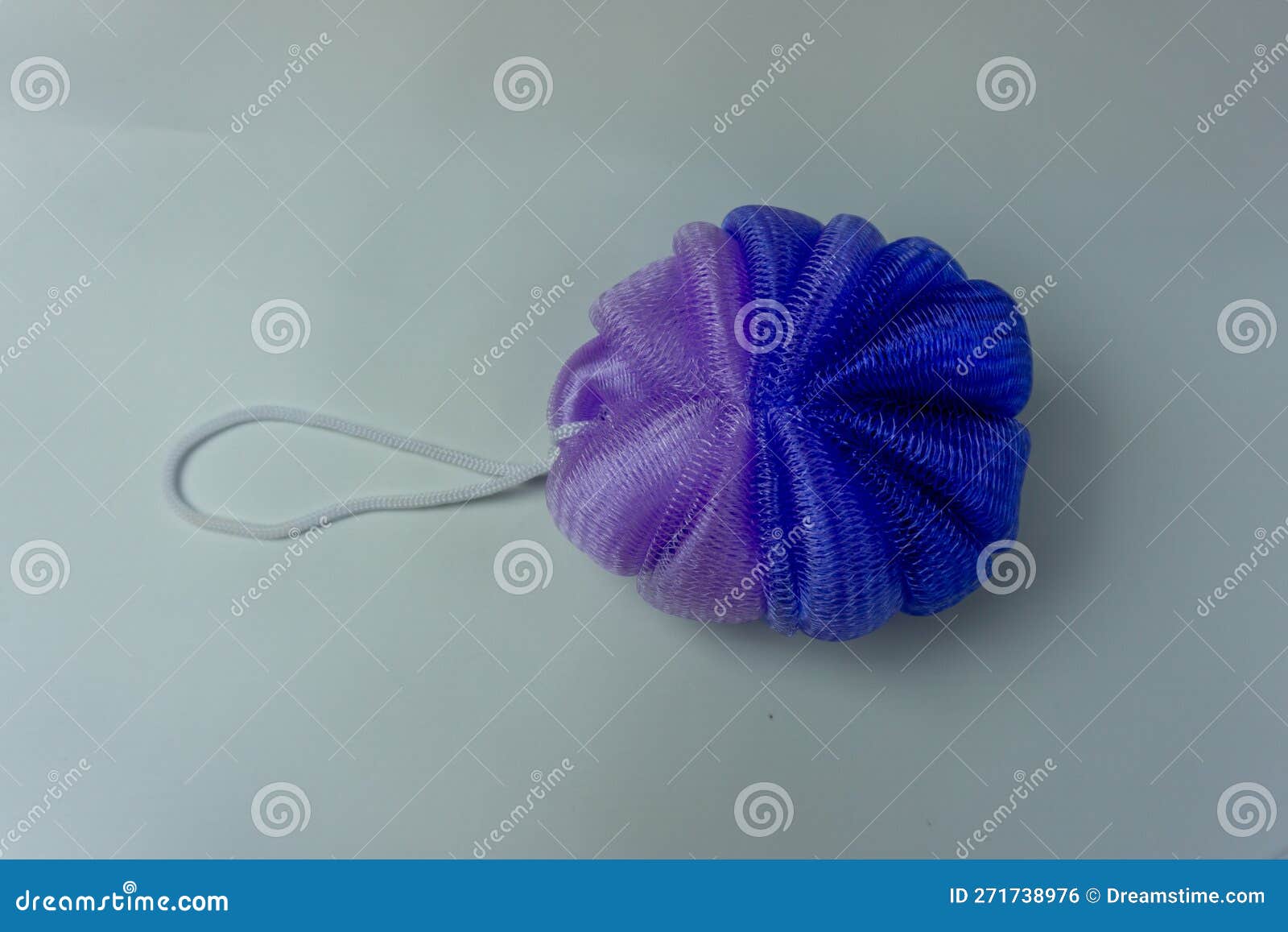 Bath Sponge or Shower Puff Isolated on White Stock Photo - Image of ...