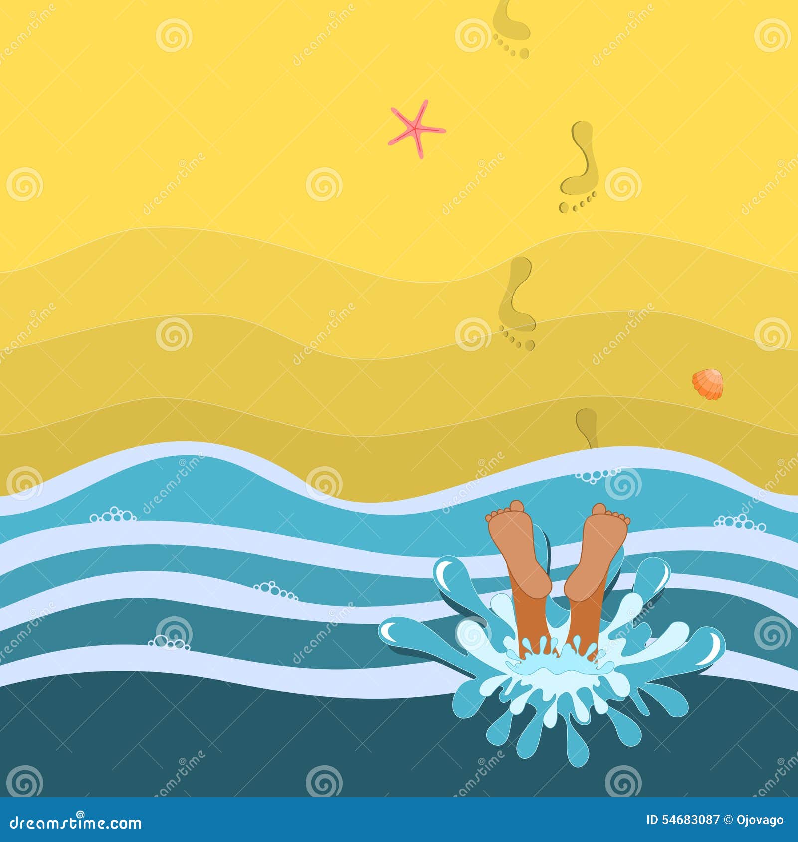 Bath Time. Beach Background Stock Vector - Illustration of bath ...