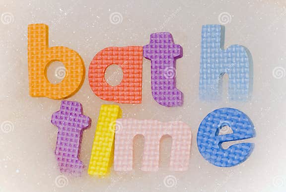 Bath time foam letters stock photo. Image of bath, water - 33669626