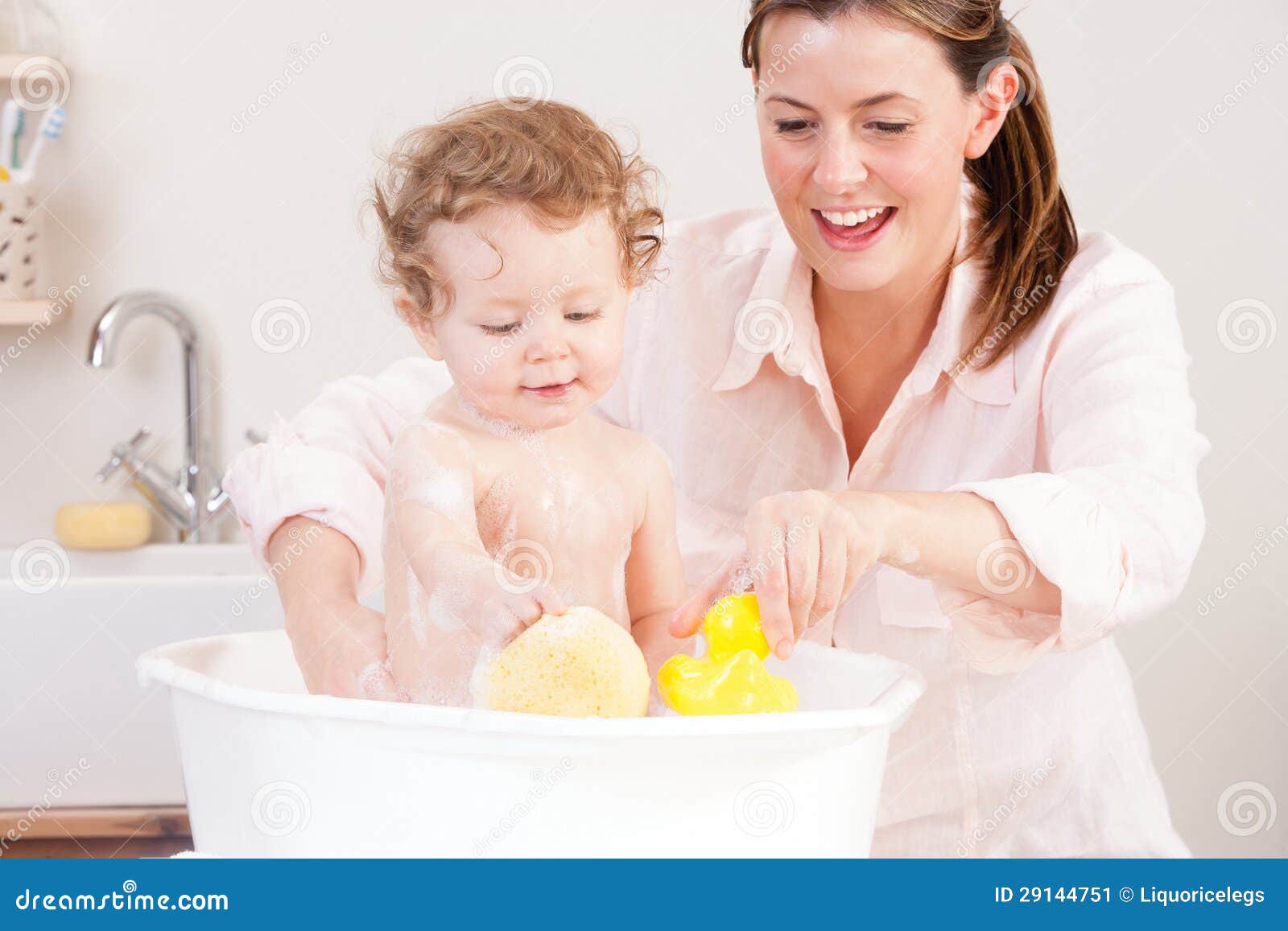 Bath Time Fun stock image. Image of yellow, bathroom - 29144751