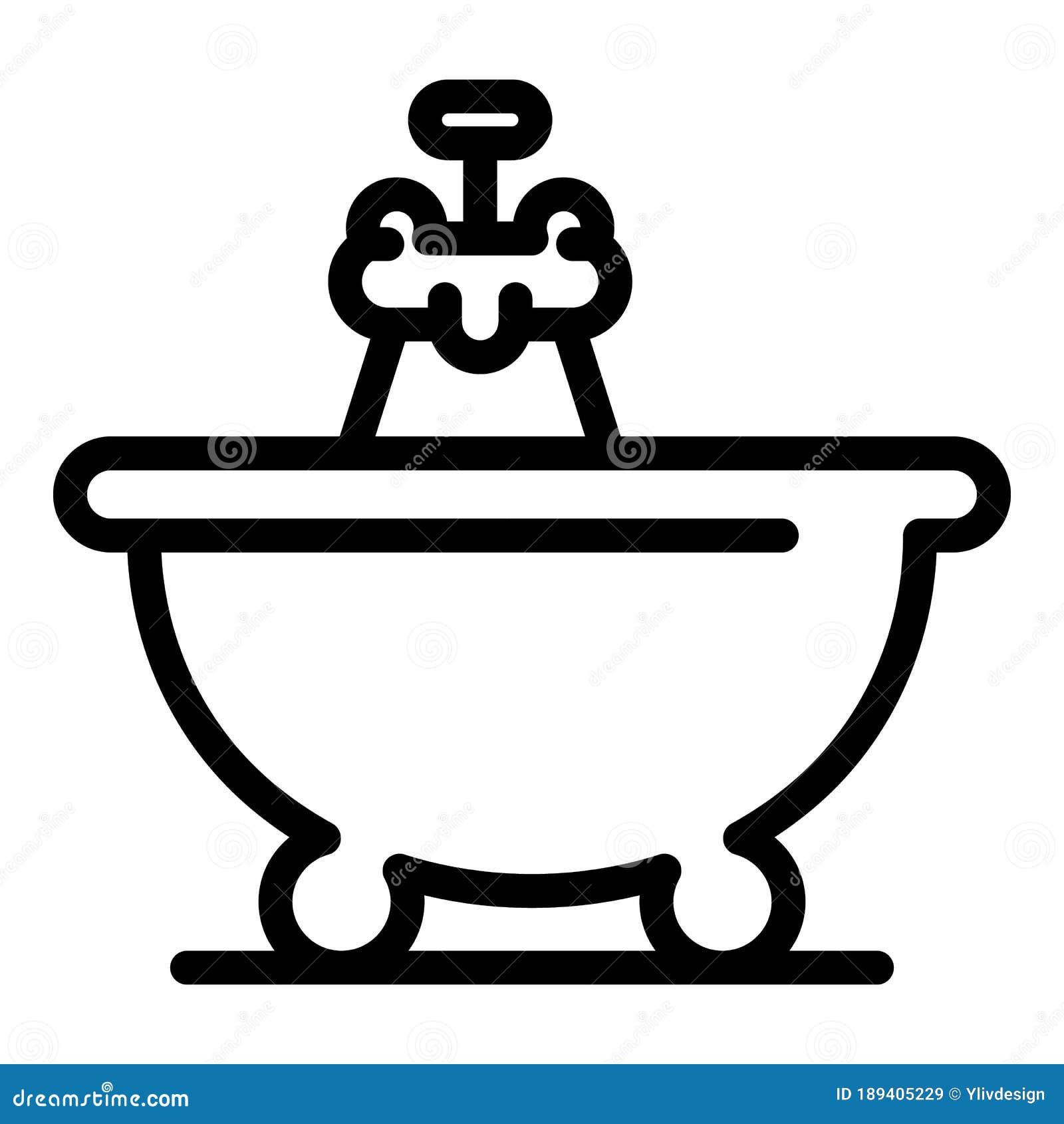 Bath Time Icon, Outline Style Stock Vector - Illustration of line ...