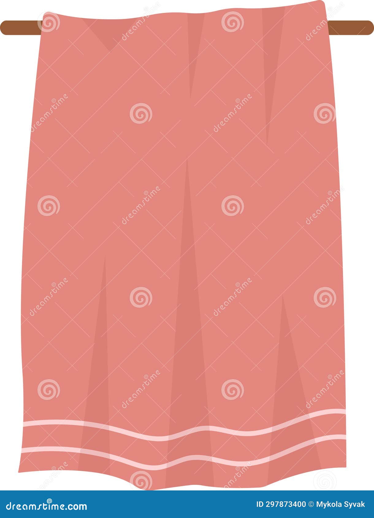 Bath Towel Hanging stock vector. Illustration of domestic - 297873400