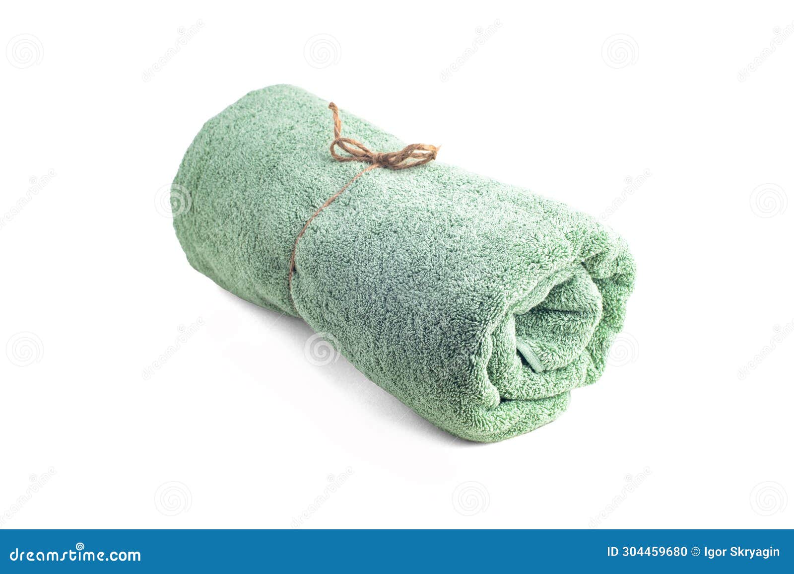 Bath Towel Isolated with White Background. the Towel is Tied with a ...
