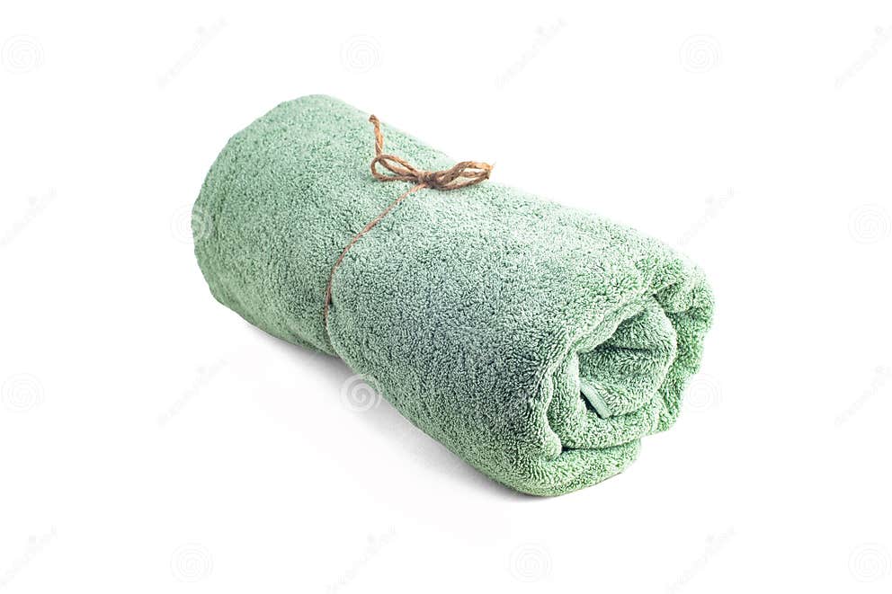 Bath Towel Isolated with White Background. the Towel is Tied with a ...