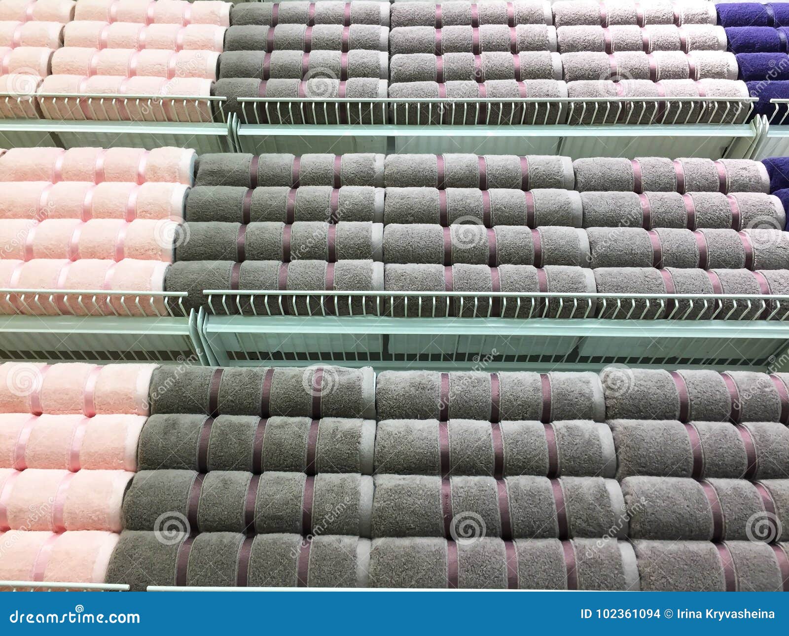 Bath Towels of Different Colors Stock Photo - Image of hygiene, bright ...