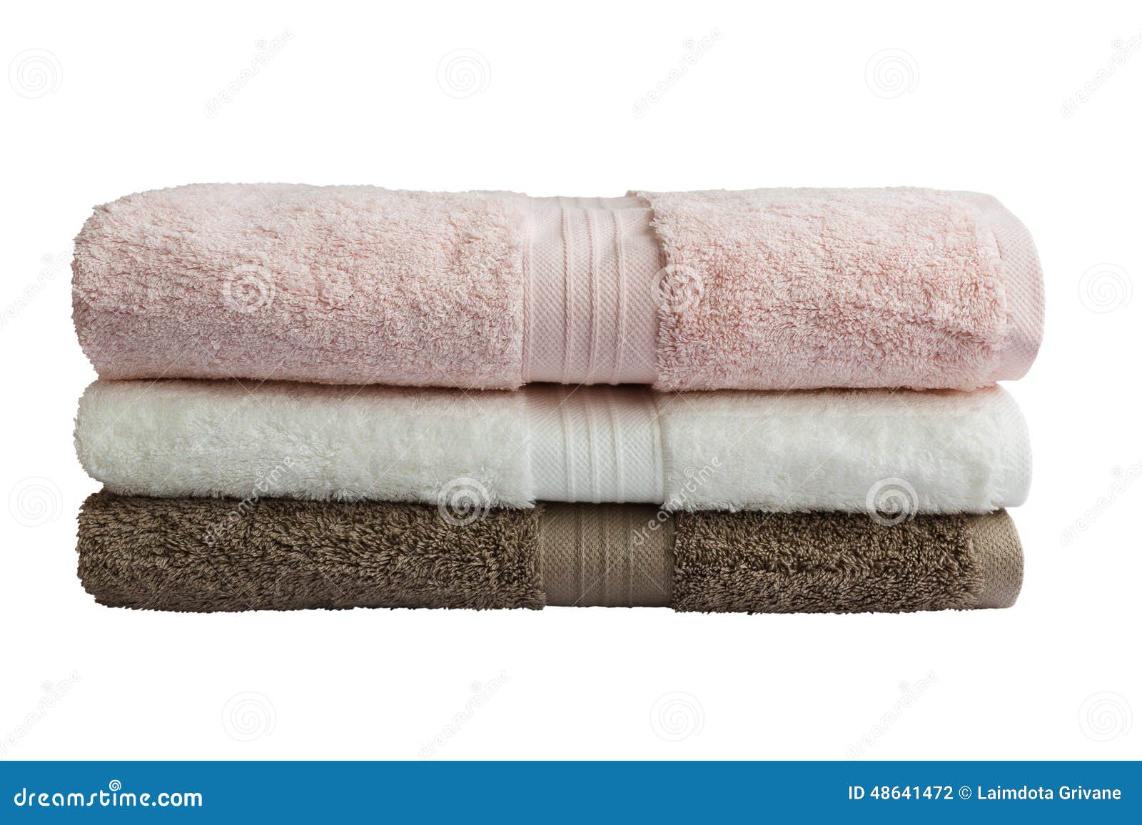 Bath Towels in Stack Isolated Stock Photo - Image of bathroom, beauty ...