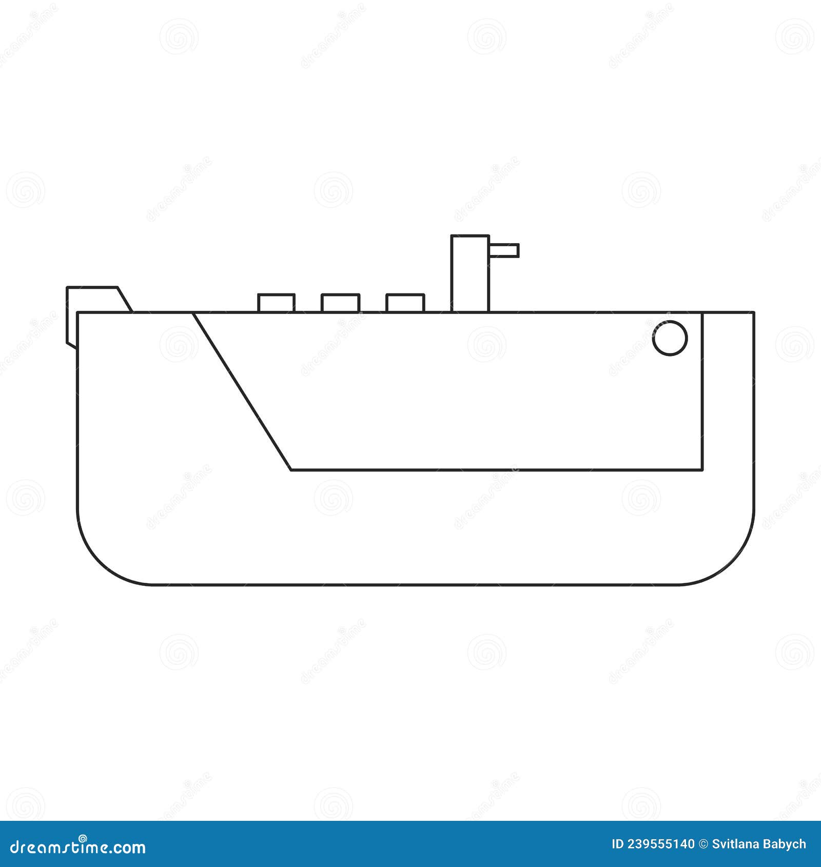 Bath Tub Vector Icon.Outline Vector Icon Isolated on White Background ...