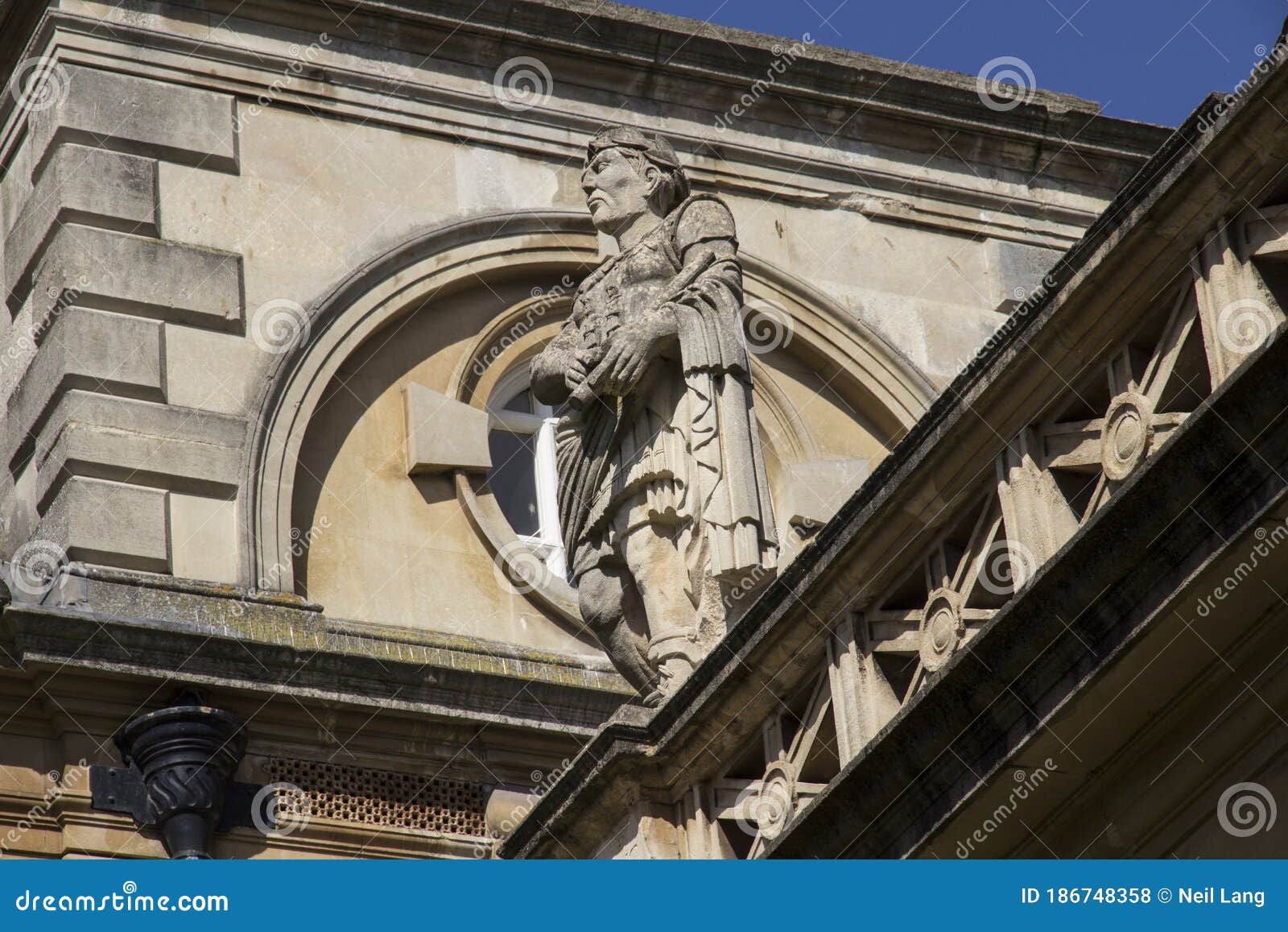 Statue at the Roman Baths Where Construction Was Started 1894 Editorial ...