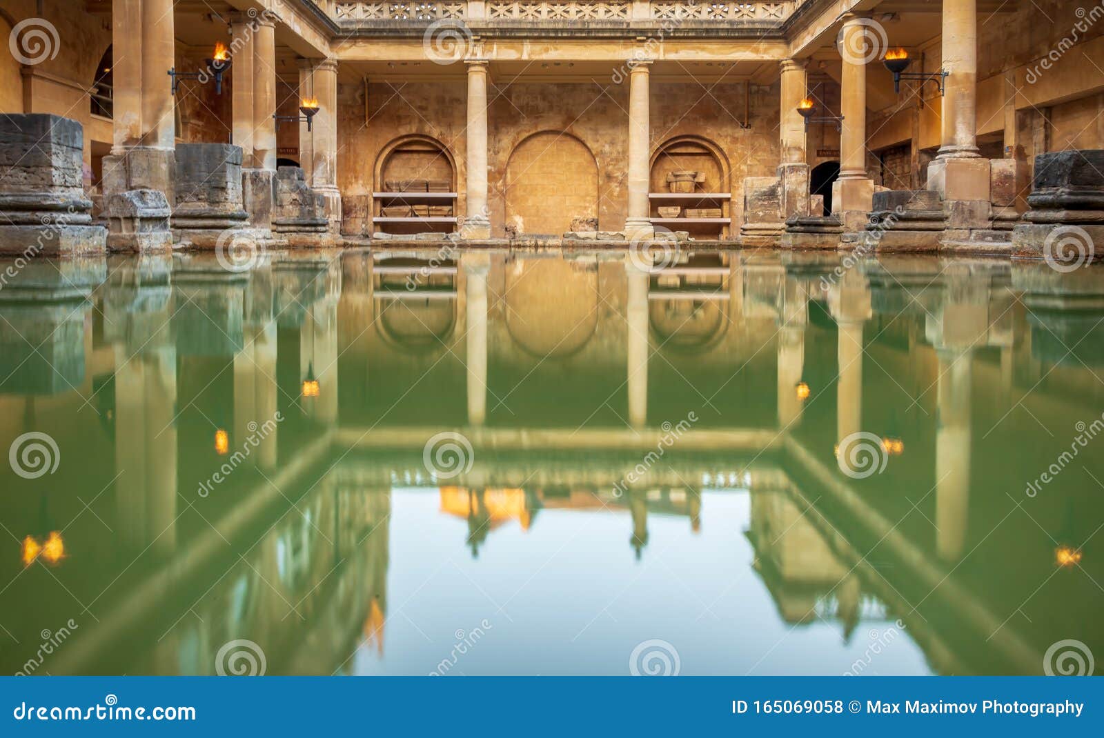 Bath, UK - Inside the Roman Baths Stock Photo - Image of ancient ...