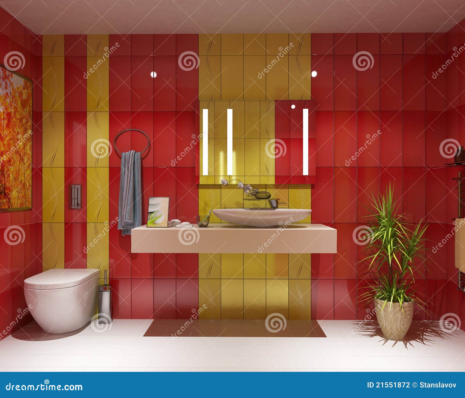 Bath wc interior design stock illustration. Illustration of light ...