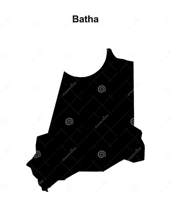 Batha outline map stock illustration. Illustration of cartography ...