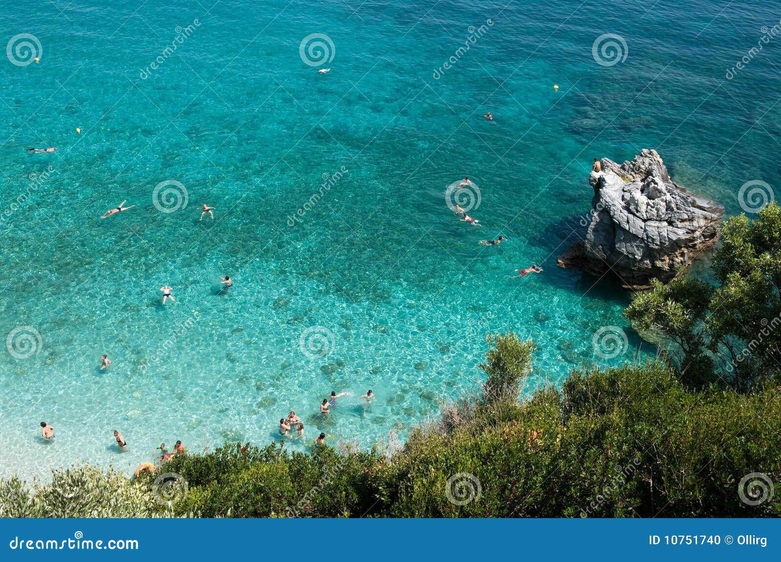 Bathers to the sea stock photo. Image of aqua, mylopotamos - 10751740