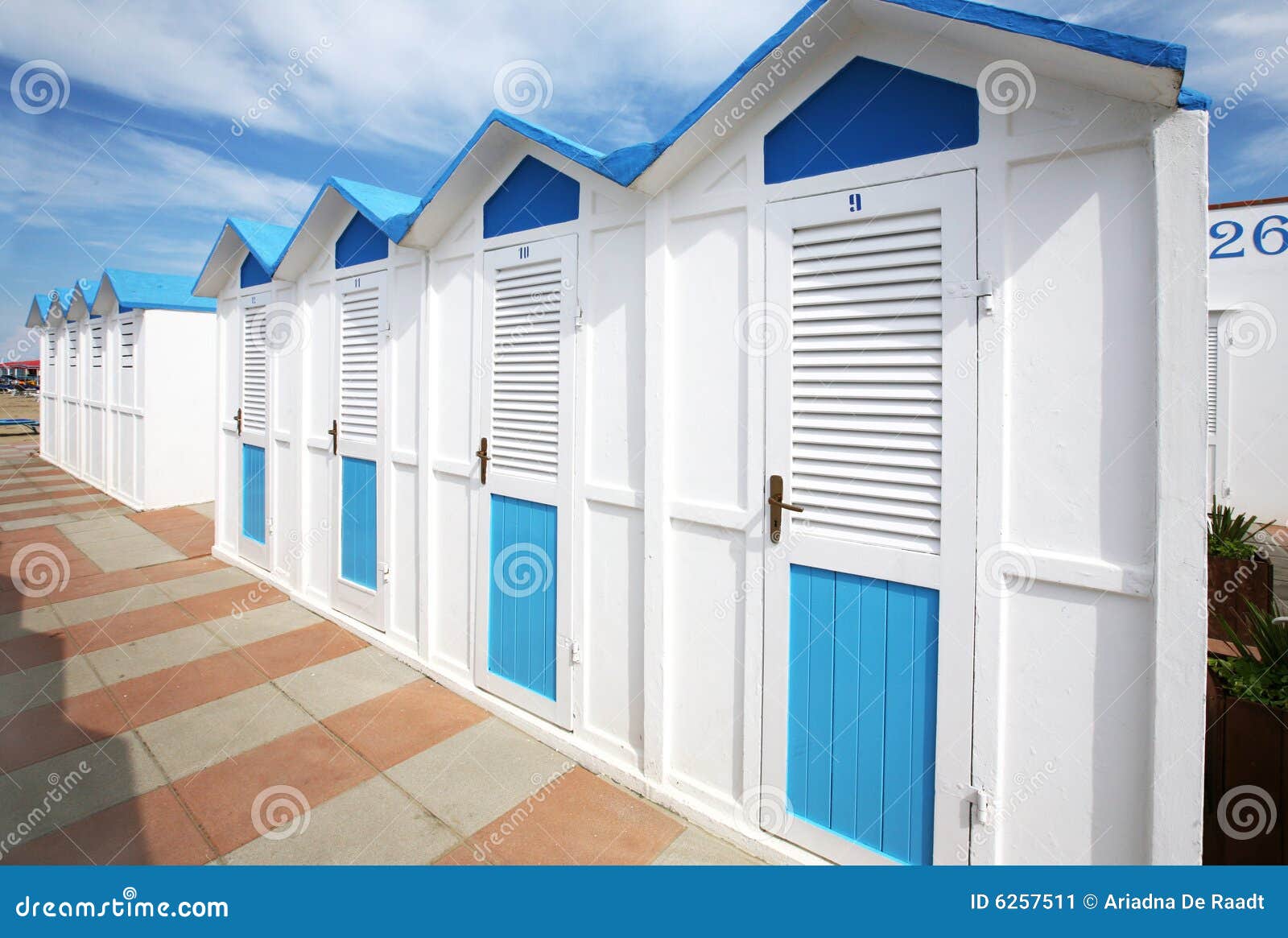 Bathhouses in row stock image. Image of summer, vacation - 6257511